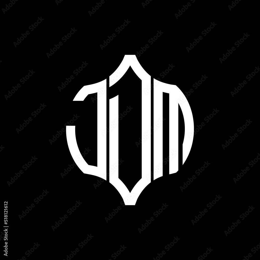 JDM letter logo. JDM best black background vector image. JDM Monogram ...