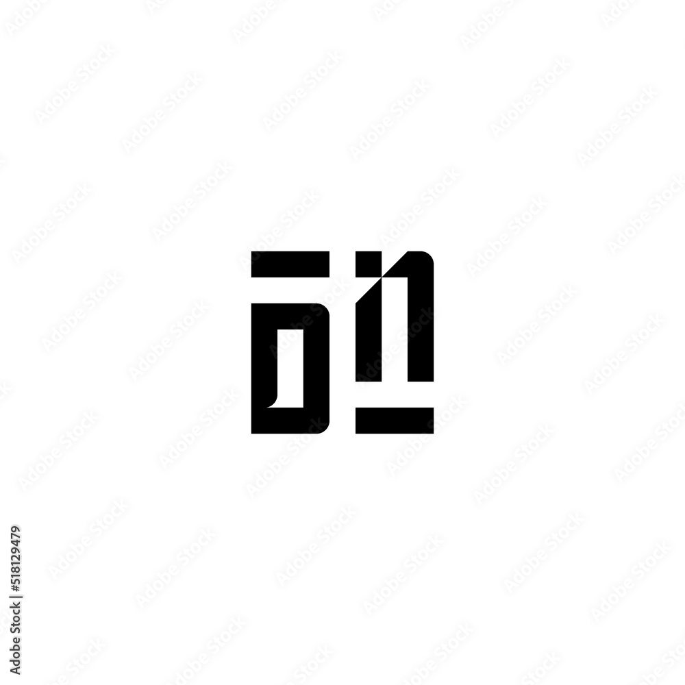 DN retro logo design initial concept high quality logo design Stock ...