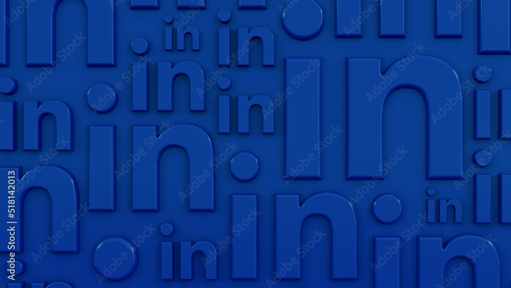 Dark blue background with embossed Linkedin logo pattern Stock Photo ...