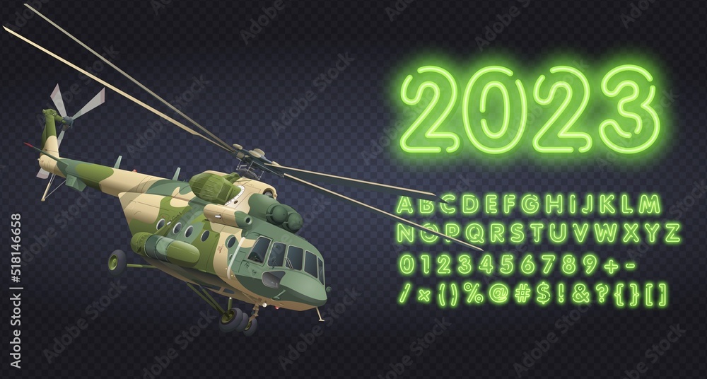 Vetor de Military helicopter 3d blueprint. Industrial isolated image ...