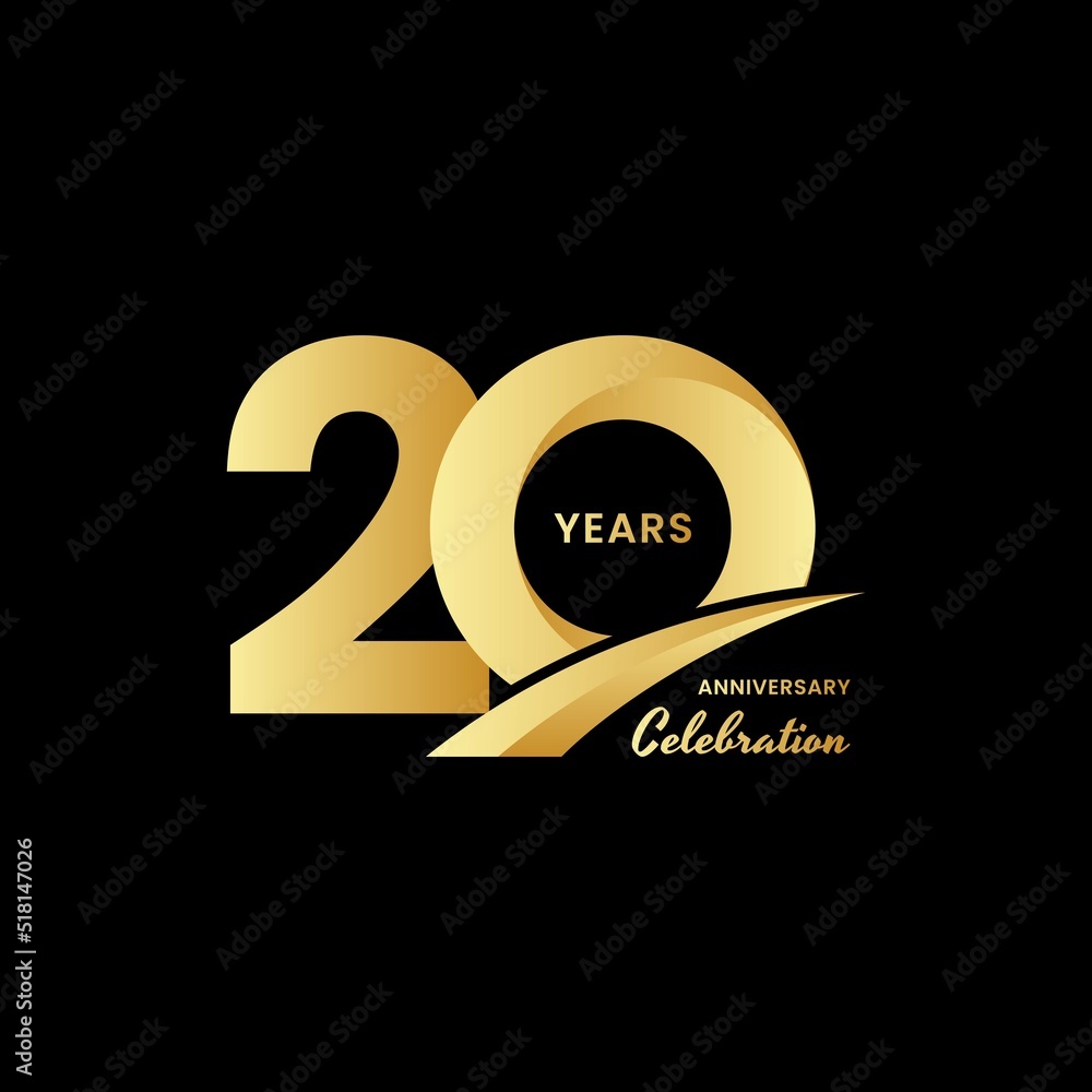 20 years anniversary celebrations logo design concept. Vector templates ...