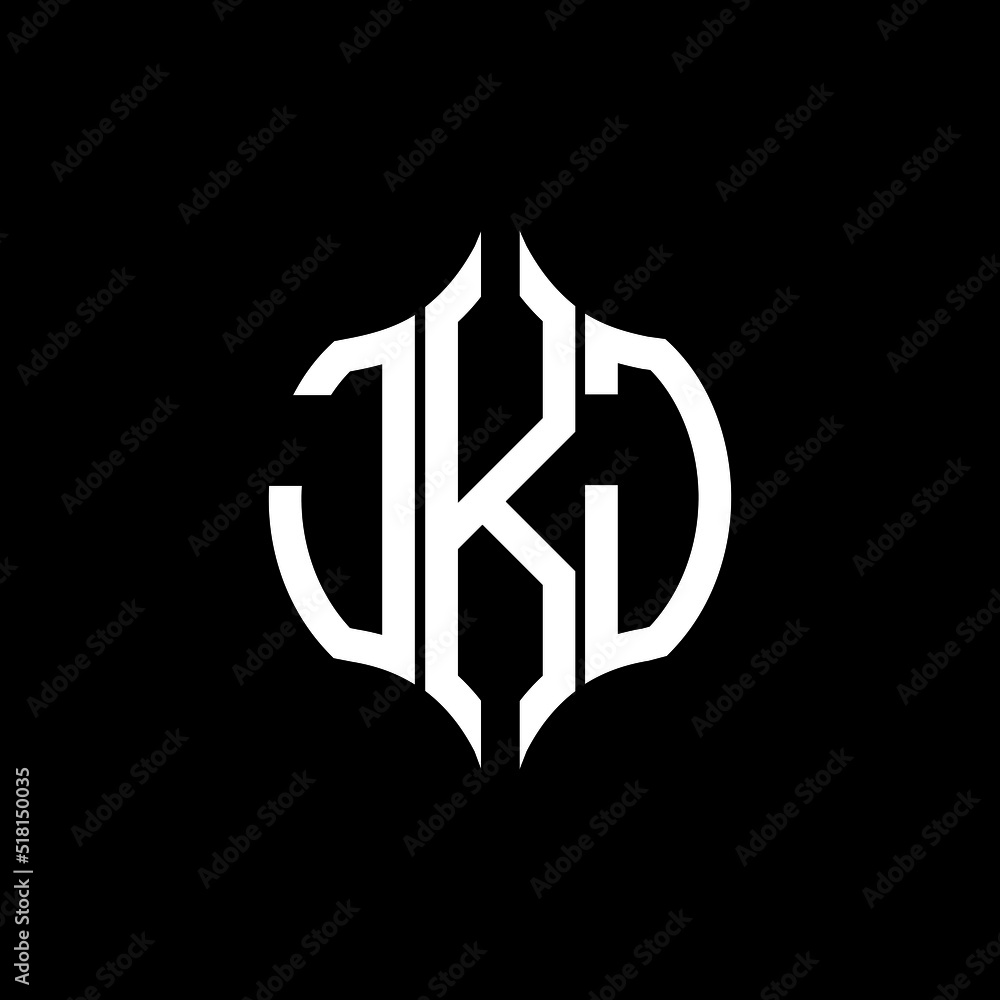 JKJ letter logo. JKJ best black background vector image. JKJ Monogram ...