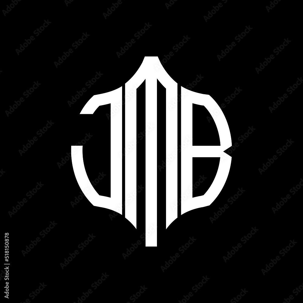 JMB letter logo. JMB best black background vector image. JMB Monogram ...