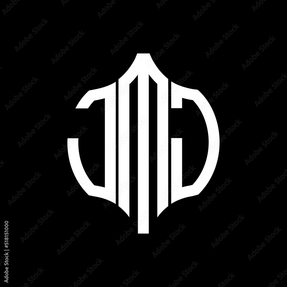 JMJ letter logo. JMJ best black background vector image. JMJ Monogram ...