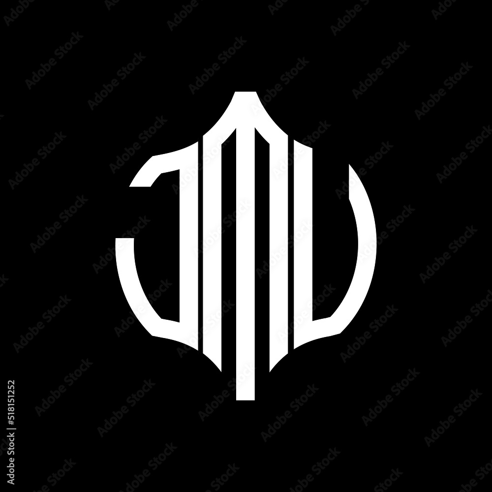JMV letter logo. JMV best black background vector image. JMV Monogram ...