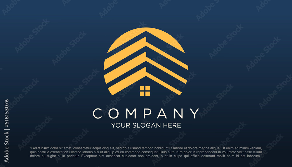 building logo vector design. Stock Vector | Adobe Stock
