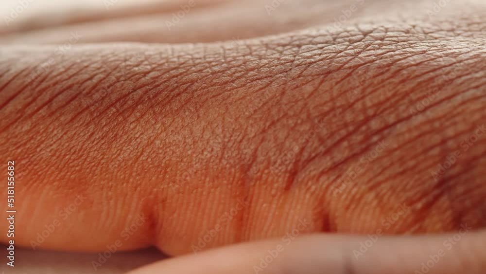 Black skin texture close-up. Native African American woman, hand ...