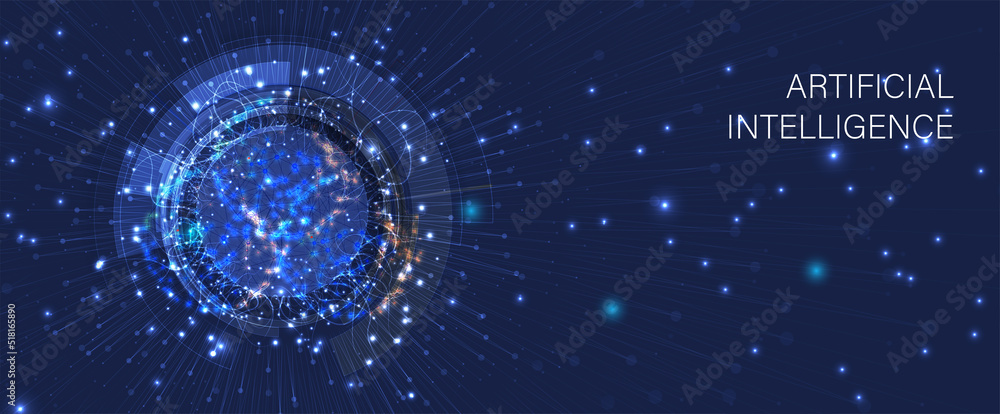 Conceptual technology illustration of artificial intelligence Stock ...