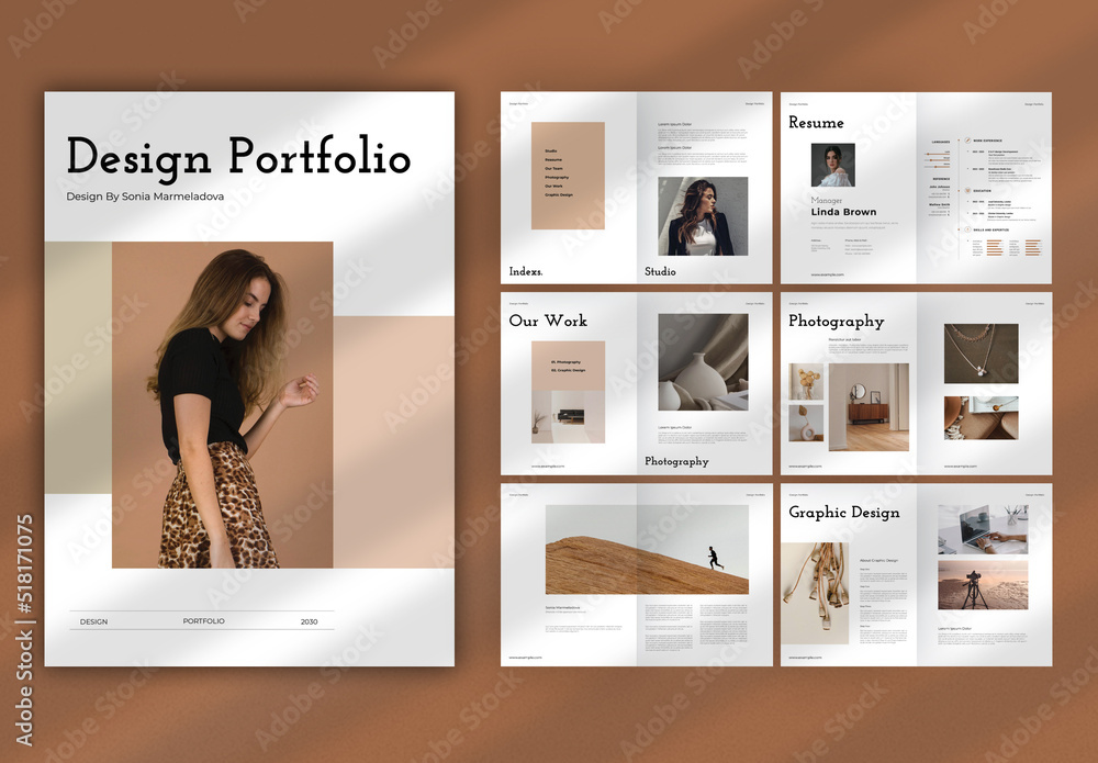 Design Portfolio Layout Stock Template | Adobe Stock
