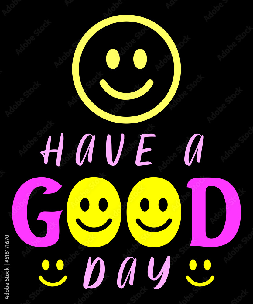 Have A Good Day Retro Smile Face Happy Face Preppy Aesthetic smiley ...