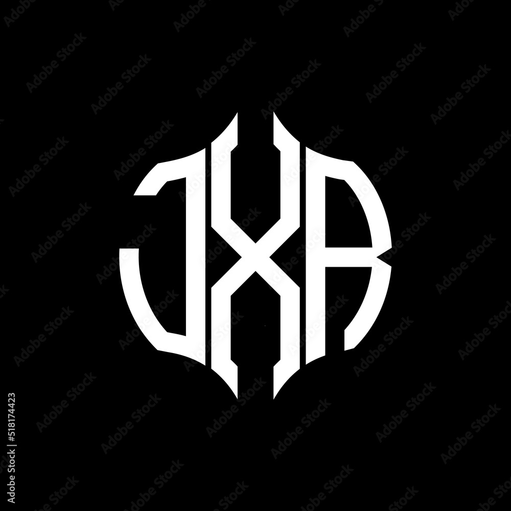 JXR letter logo. JXR best black background vector image. JXR Monogram ...