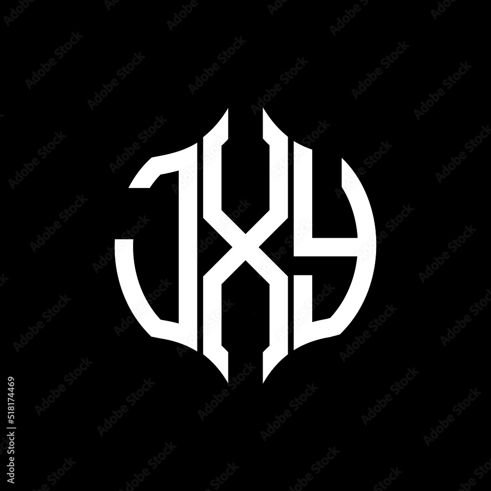 JXY letter logo. JXY best black background vector image. JXY Monogram logo design for ...