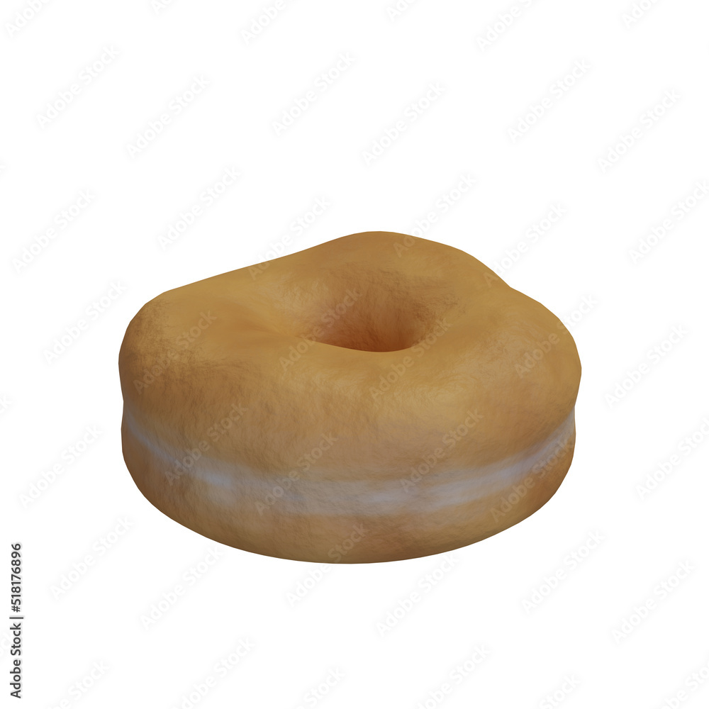 Realistic donut without icing. Donut isolated. Realistic illustration ...