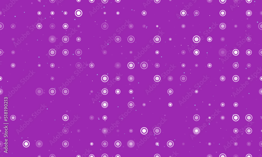 Seamless background pattern of evenly spaced white radio button symbols ...