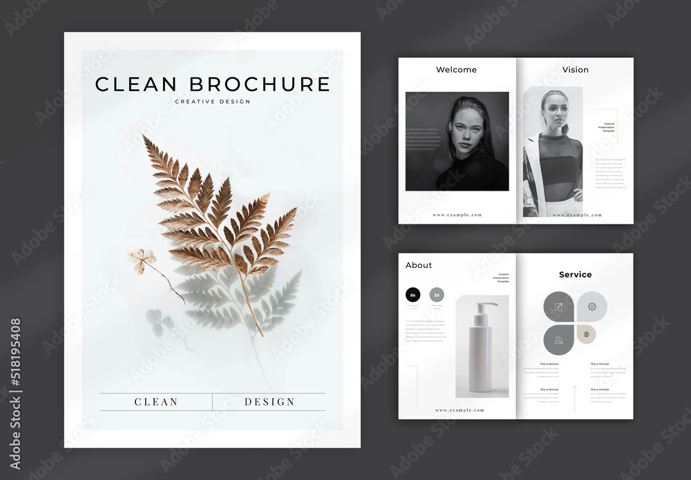 Clean Brochure Stock Template | Adobe Stock