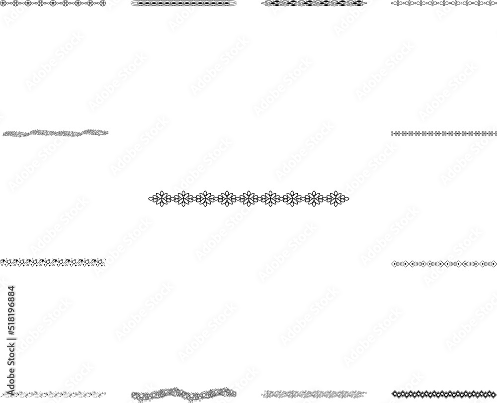 Decorative elements, text dividers icon in a collection with other ...