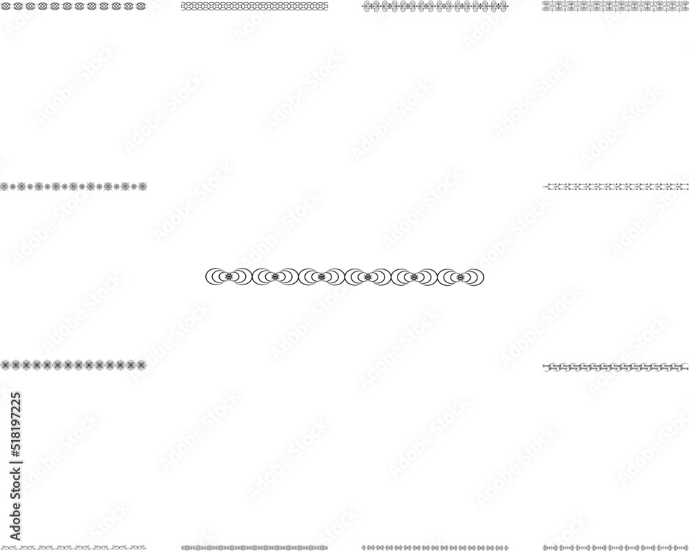 Decorative elements, text dividers icon in a collection with other ...