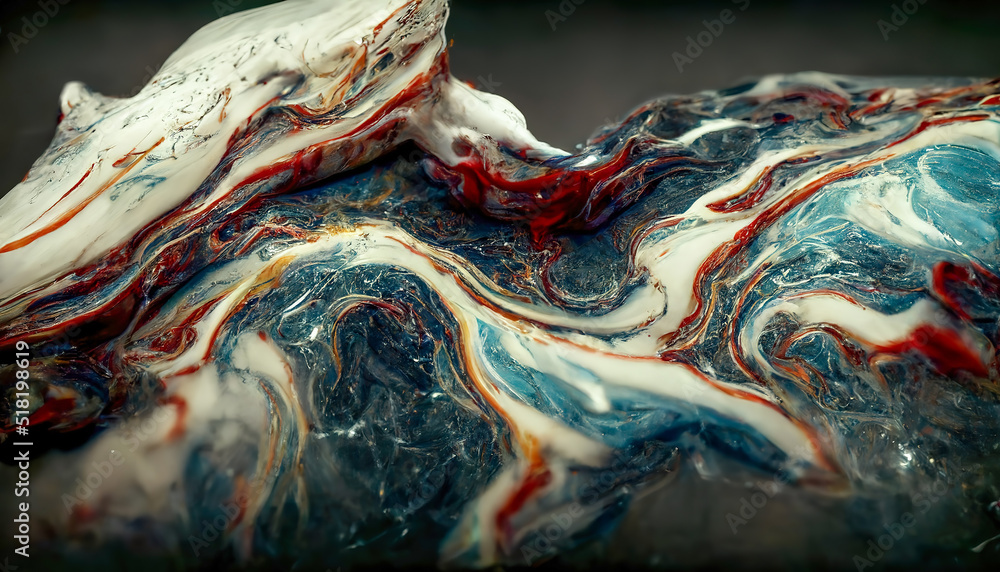 Marble acrylic. Acrylic paint background with marble stains. Liquid art ...