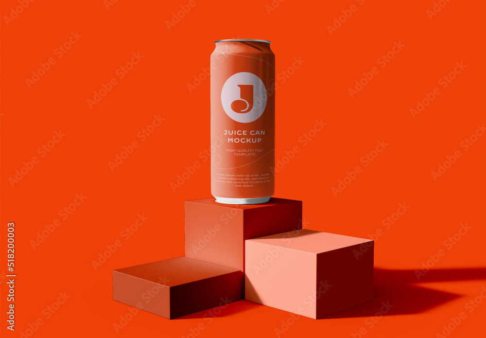 Juice Can Mockup Stock Template | Adobe Stock