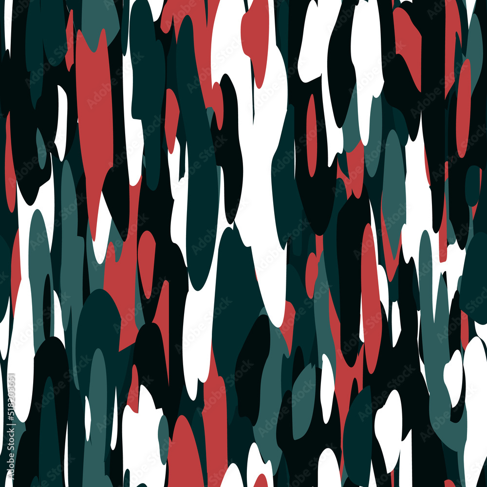 Seamless brush stroke pattern. Vector background with colorful paint ...