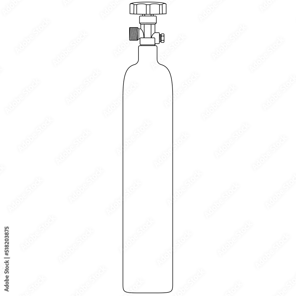 500g CO2 Gas cylinder, Reusable carbon dioxide compressed gas bottle ...