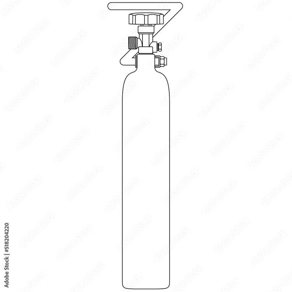 500g CO2 Gas cylinder, Reusable carbon dioxide compressed gas bottle ...