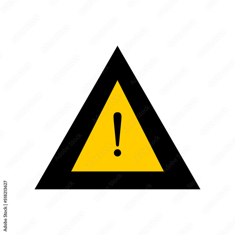 Yellow urgent warning symbol and safety alert. Caution or exclamation ...