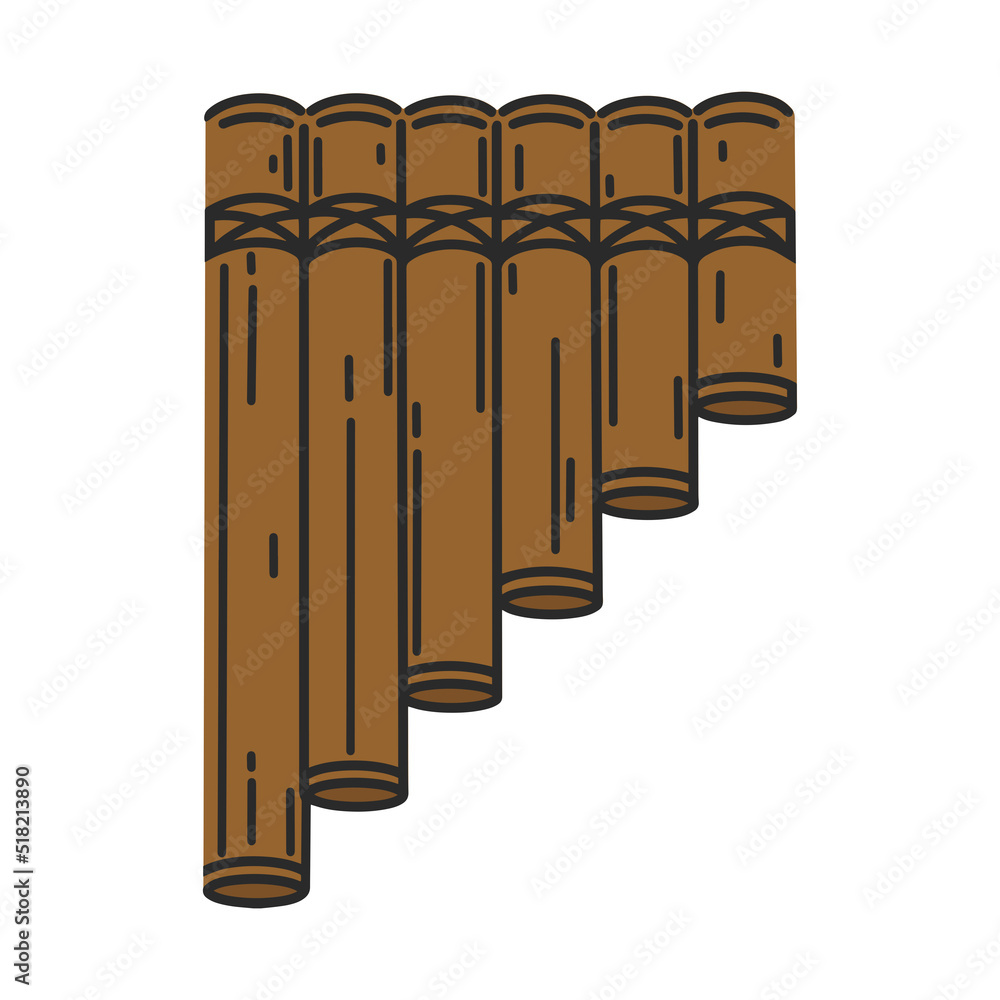 Wooden Flute Clipart