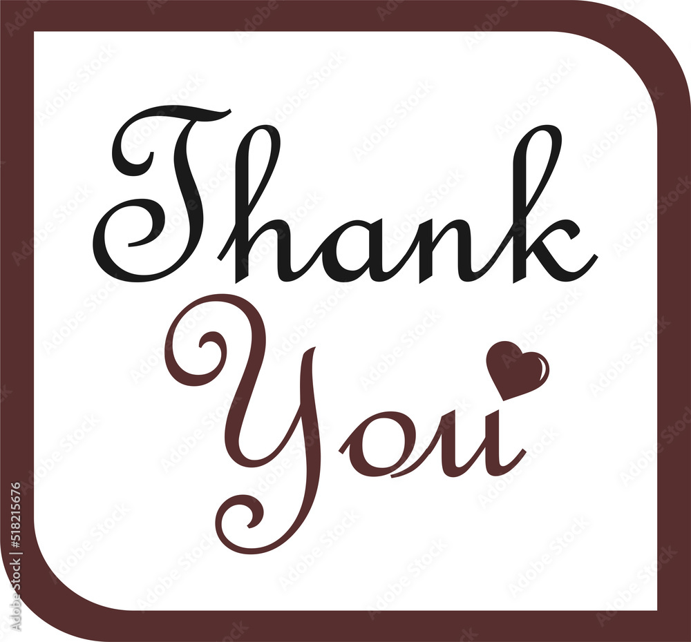 thank you sentence in the box Stock Illustration | Adobe Stock