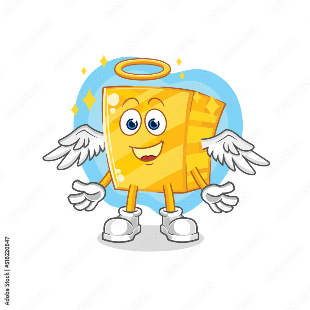gold angel with wings vector. cartoon character Stock Vector | Adobe Stock