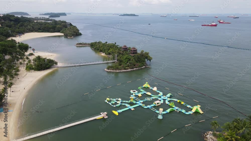 Sentosa, Singapore - July 14, 2022: The Landmark Buildings and Tourist ...