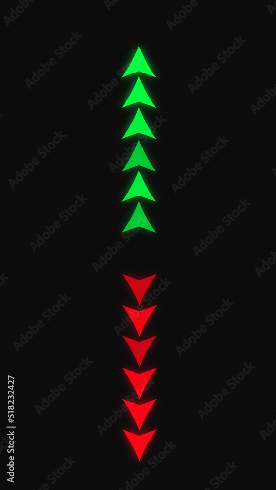 Vertical arrow on off-loop animation in high resolution. Animated ...