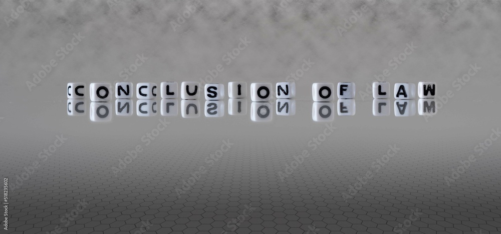 conclusion of law word or concept represented by black and white letter ...