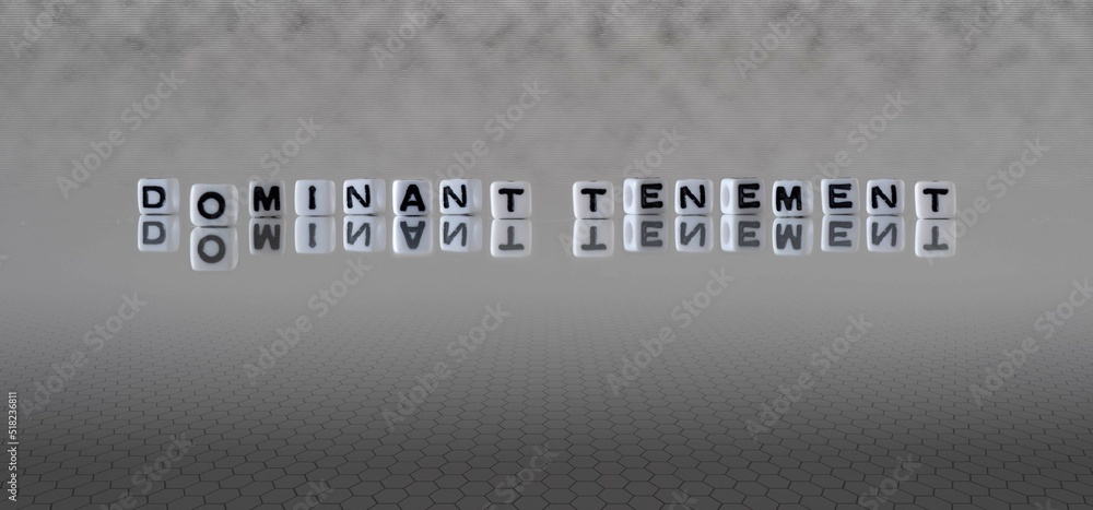 dominant tenement word or concept represented by black and white letter ...