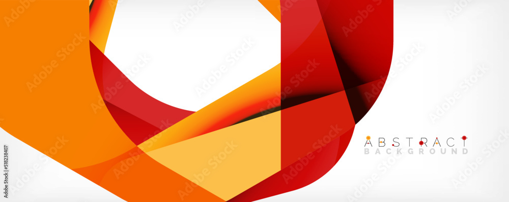 Minimal abstract background - color overlapping shapes on white with ...