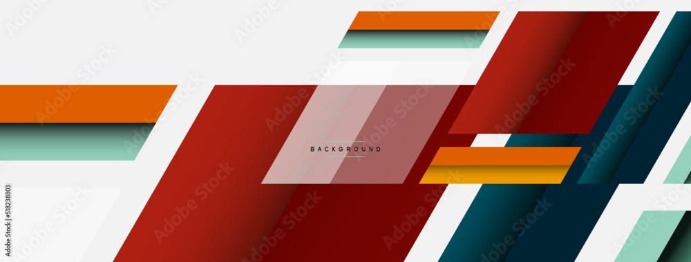 Vector background. Abstract overlapping color lines design with shadow ...