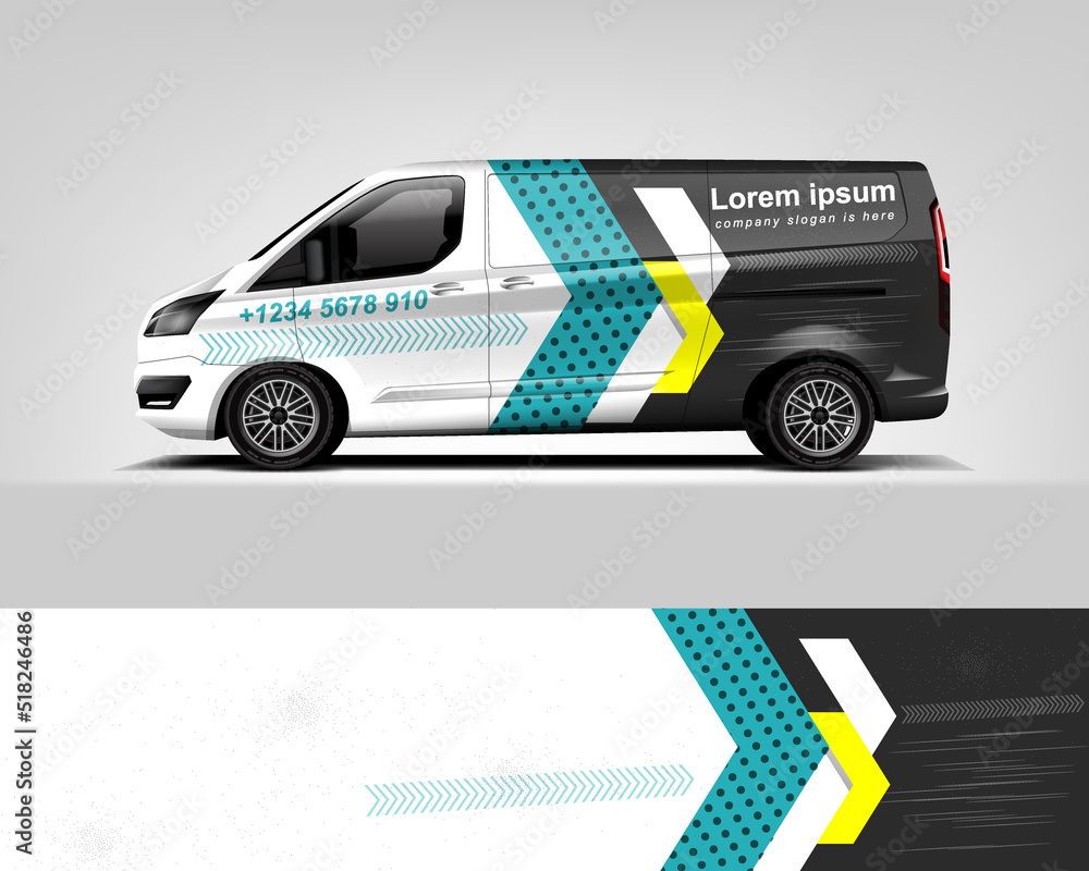 car wrap design. simple lines with abstract background vector concept ...
