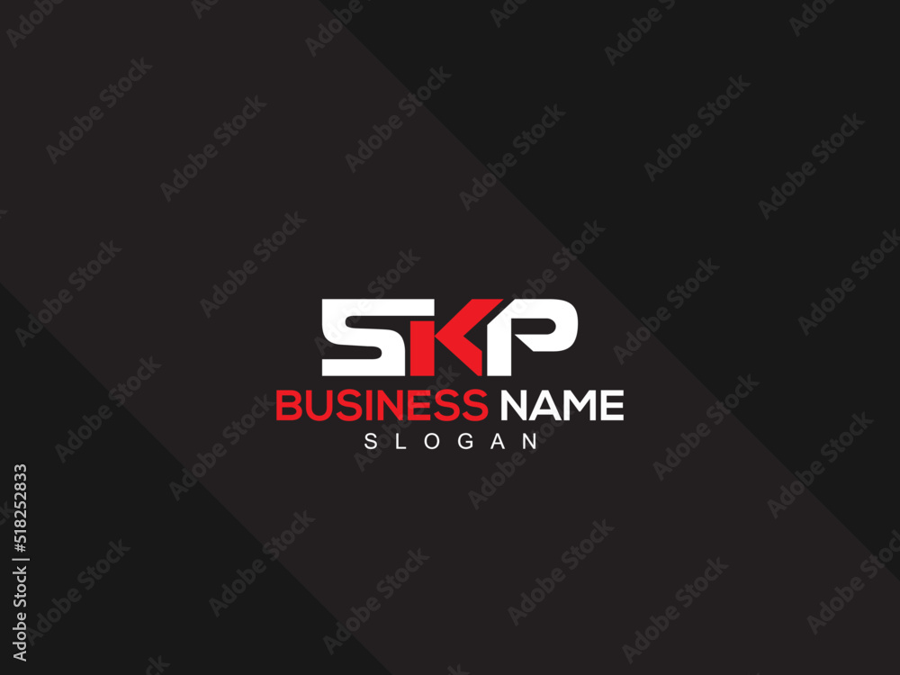 Minimalist SKP Logo Letter, Creative SK s k p Logo Icon Design With New ...