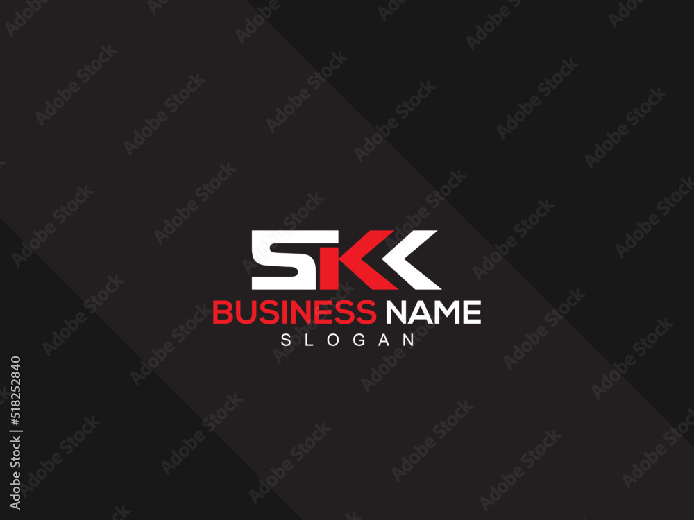 Minimalist SKK Logo Letter, Creative SK s k k Logo Icon Design With New ...
