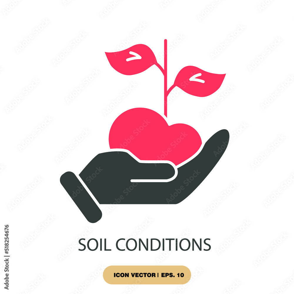 soil conditions icons symbol vector elements for infographic web Stock ...