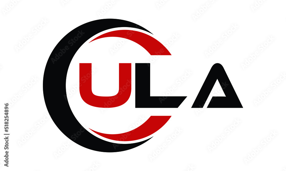 ULA swoosh three letter logo design vector template | monogram logo ...