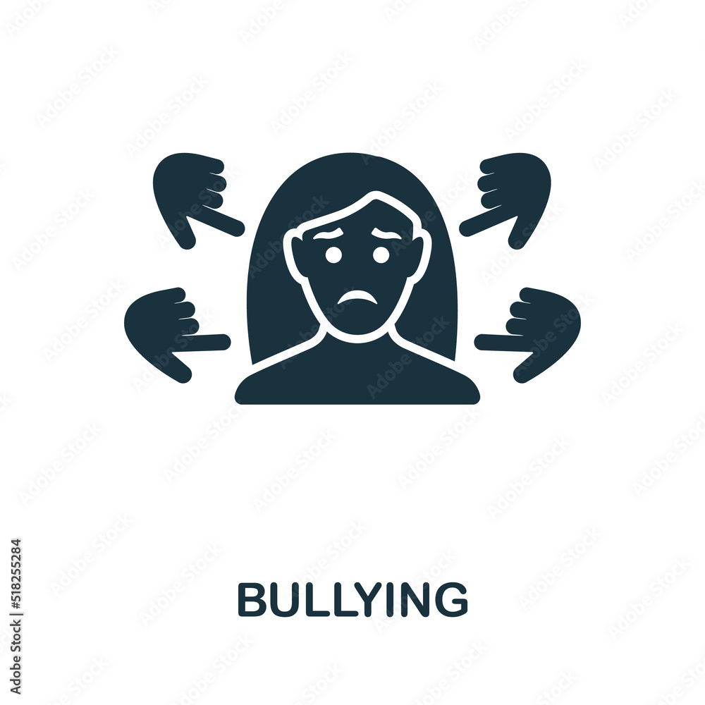 Bullying icon. Monochrome simple line Harassment icon for templates ...