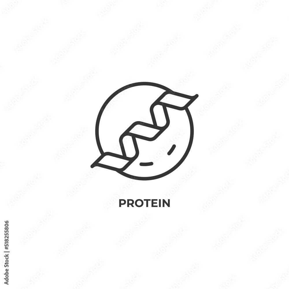 protein line icon. linear style sign for mobile concept and web design ...
