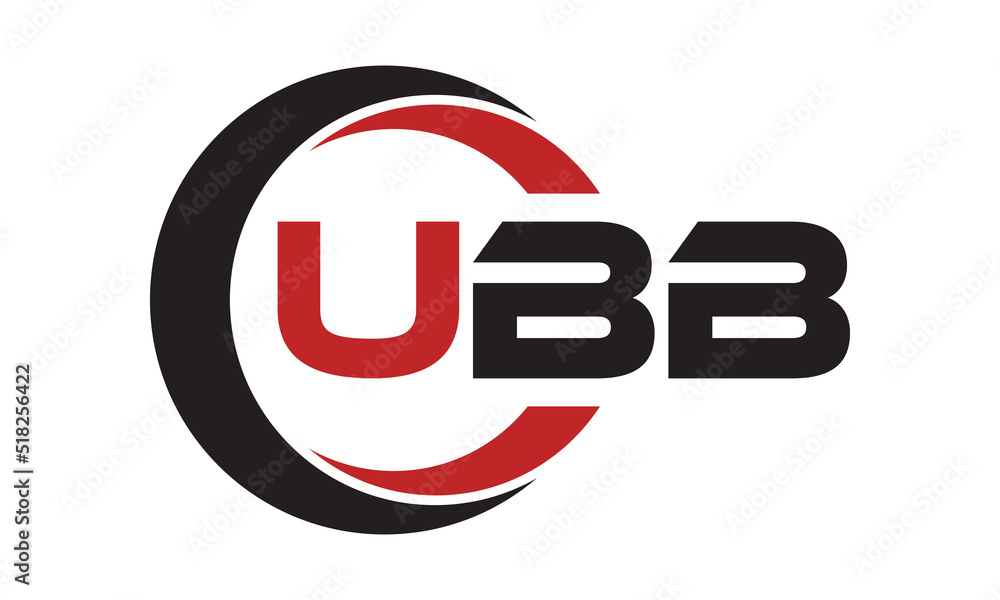 UBB swoosh three letter logo design vector template | monogram logo ...