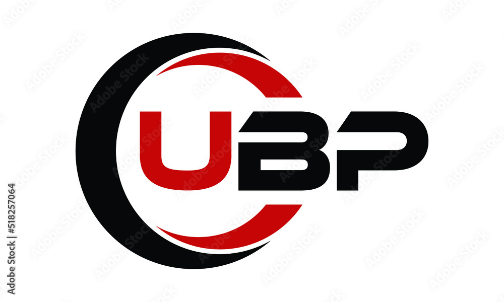 UBP swoosh three letter logo design vector template | monogram logo ...