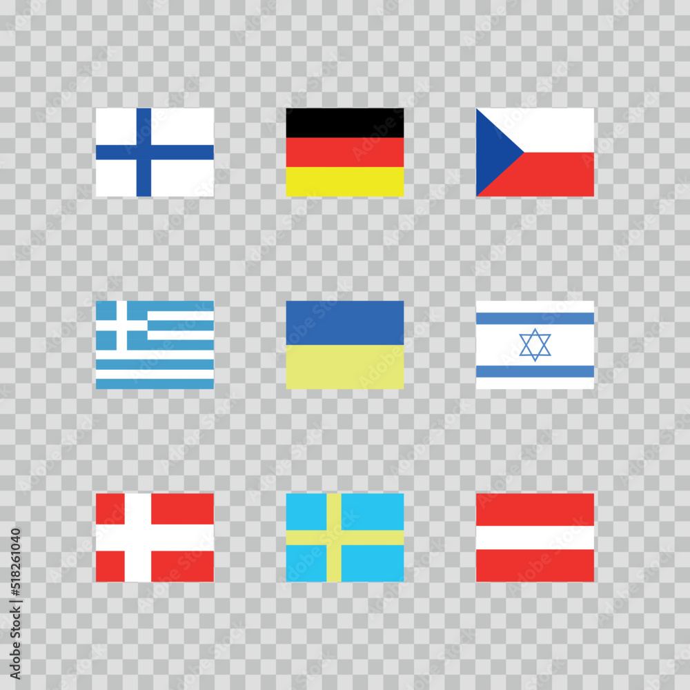 Flags of European countries. Flags set. Vector illustration Stock ...