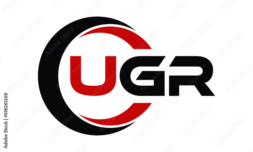 UG swoosh three letter logo design vector template | monogram logo ...