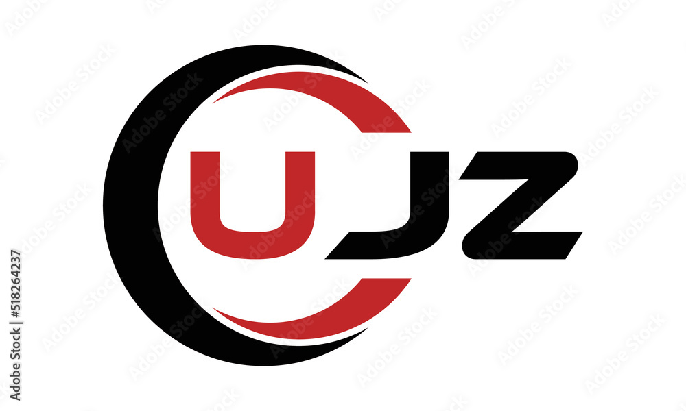 UJ swoosh three letter logo design vector template | monogram logo ...