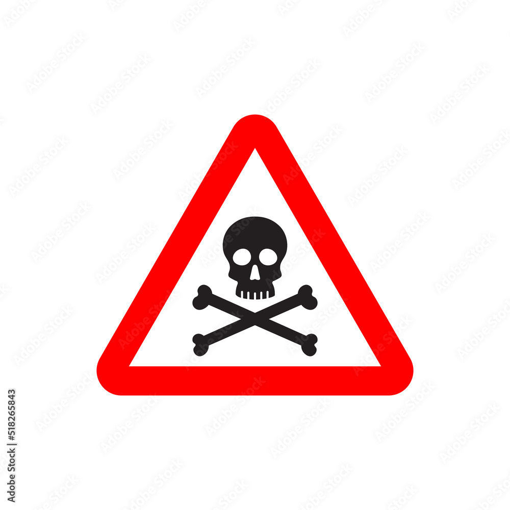 Poison bio hazard vector logo design element. Caution warning symbol ...