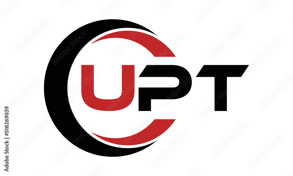 UPT swoosh three letter logo design vector template | monogram logo ...